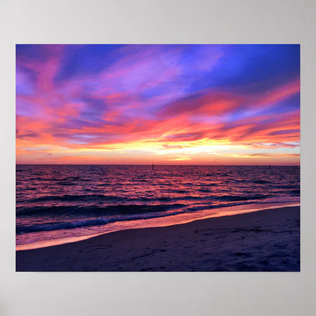 Perfect Paradise Beach Sunset Poster | Zazzle