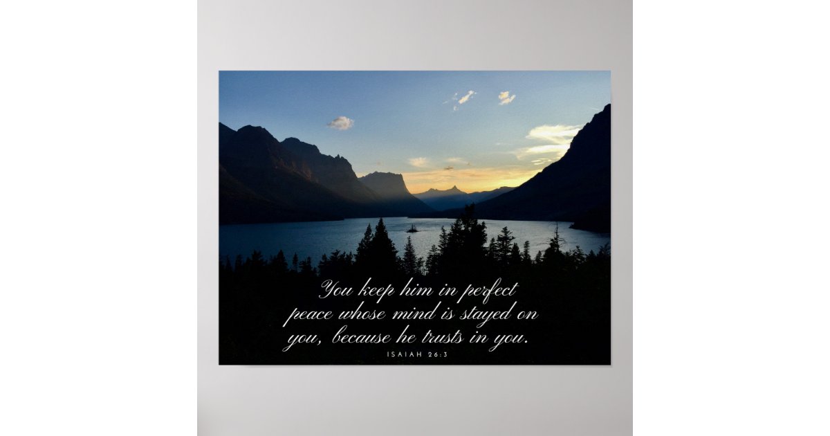 Perfect Peace Isaiah 26:3 Poster | Zazzle