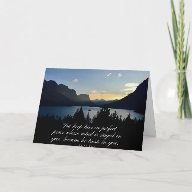 Perfect Peace Isaiah 26:3 Poster Thank You Card | Zazzle