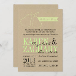 Perfect Pear Wedding Invitation | Zazzle