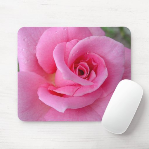 Perfect Pink Rose Mouse Pad | Zazzle
