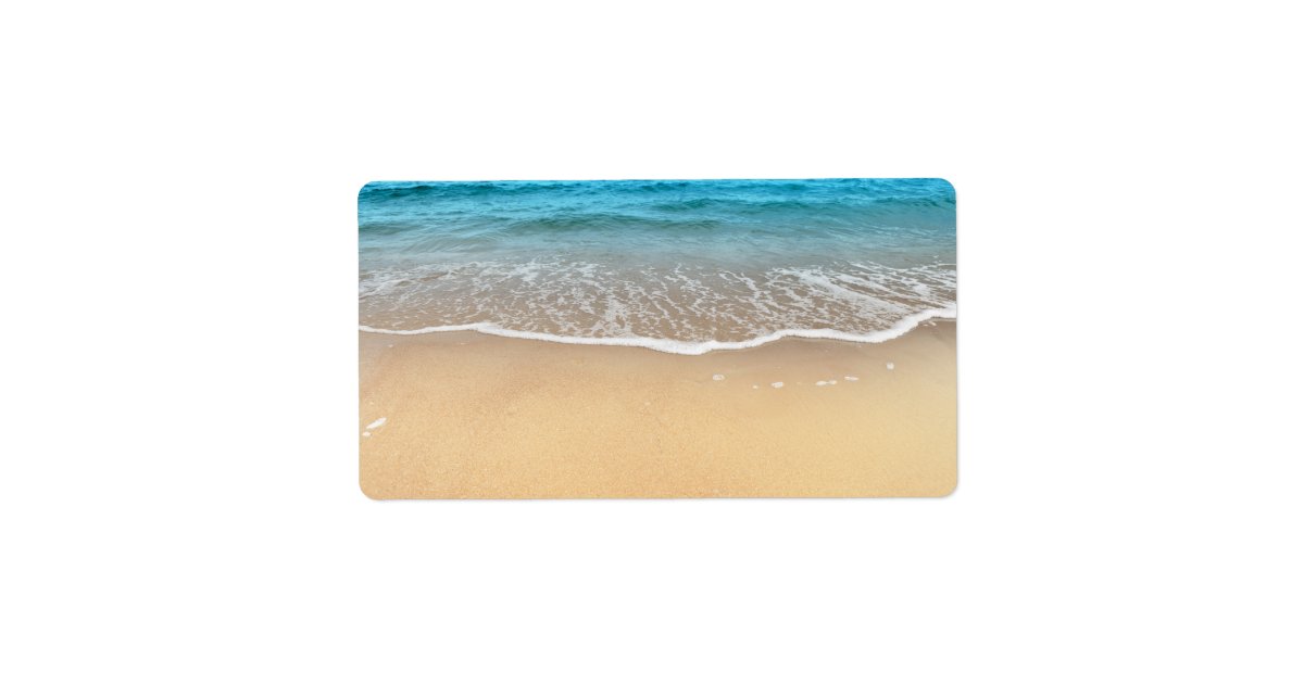Perfect Sandy Beach Label | Zazzle
