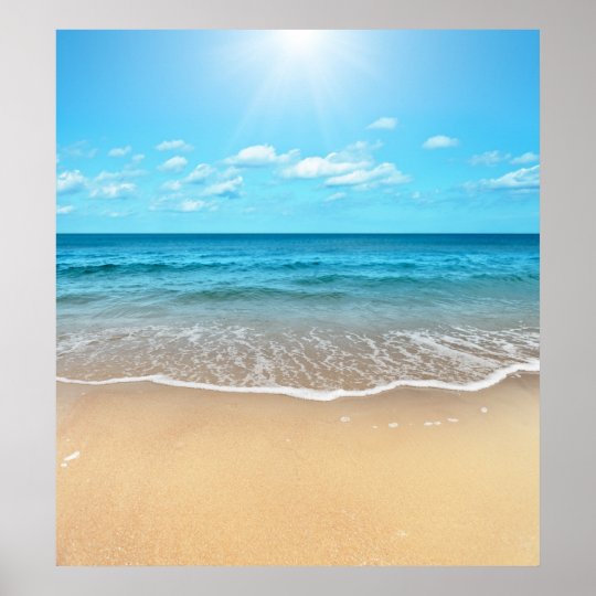 Perfect Sandy Beach Poster | Zazzle.com