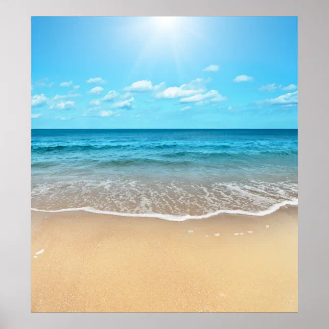 Perfect Sandy Beach Poster | Zazzle