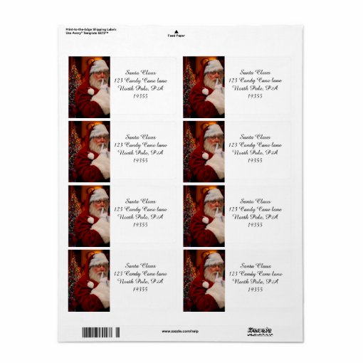 Perfect Santa Address Label | Zazzle