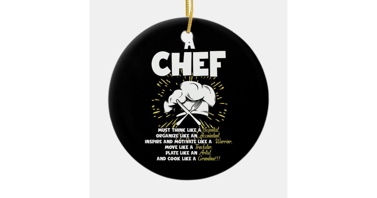 Perfect Statement Chef For Any Cooking Connoisseur Ceramic Ornament ...