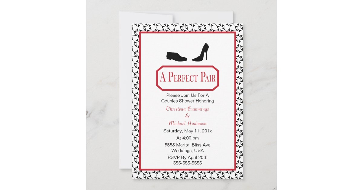 Perfect Stylish Shoe Wedding Shower Invitation | Zazzle