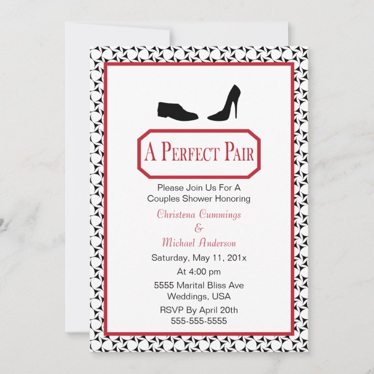 Perfect Stylish Shoe Wedding Shower Invitation | Zazzle
