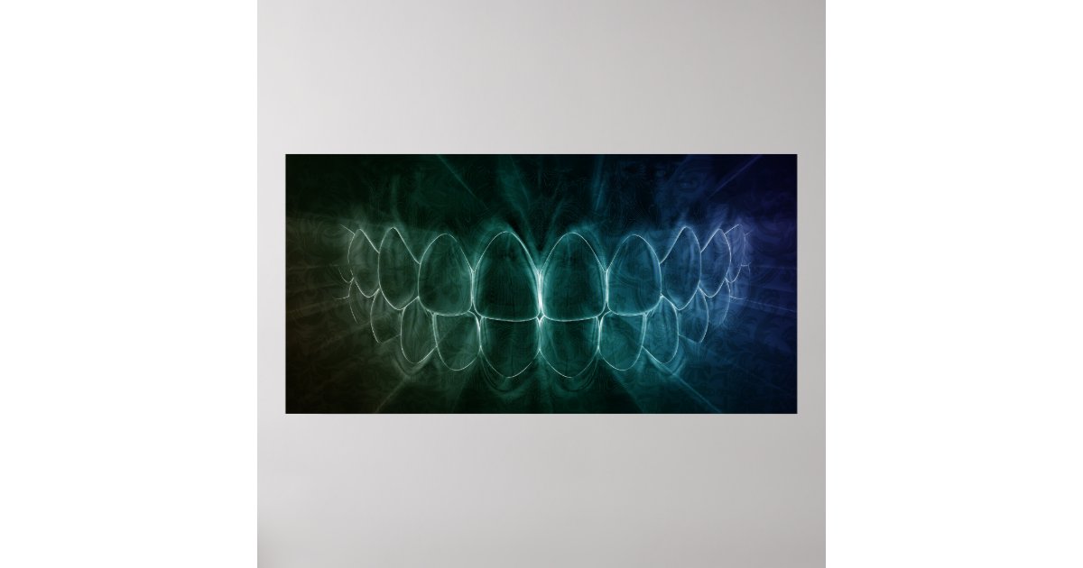 Perfect Teeth Bite Dentist Orthodontist Poster | Zazzle