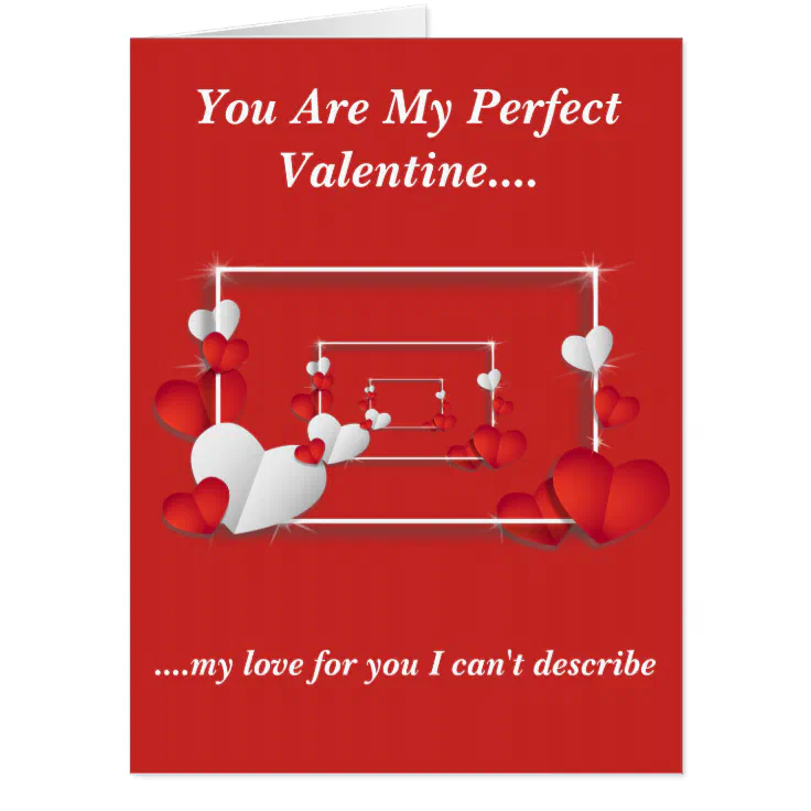 Perfect Valentine Card (Oversize) | Zazzle