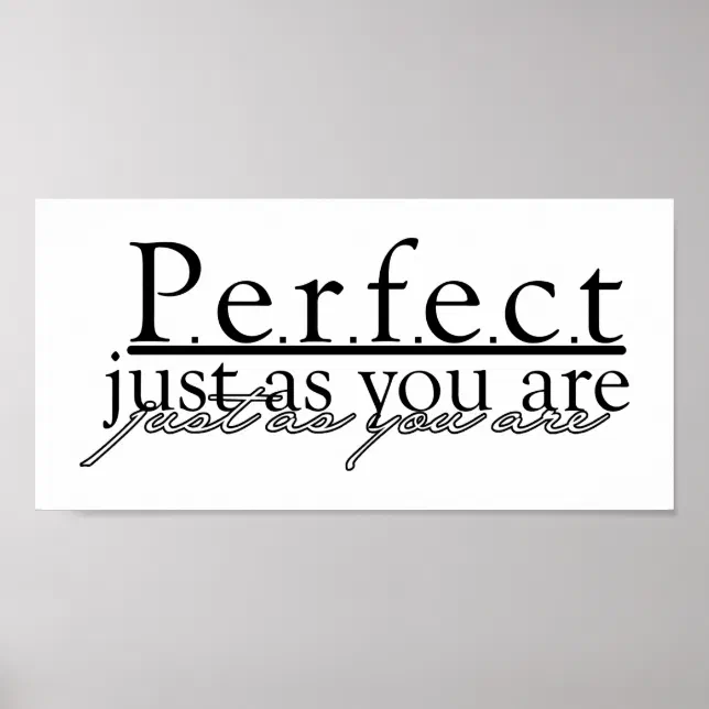 Perfect Word Art Poster | Zazzle
