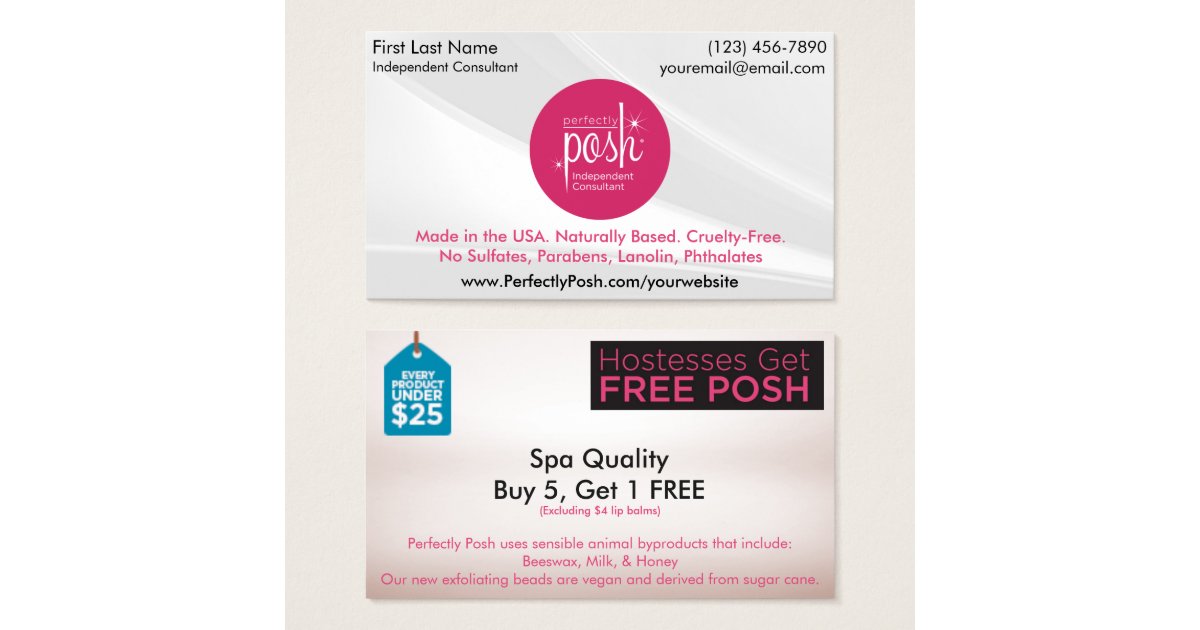 Perfectly Posh Business Cards | Zazzle