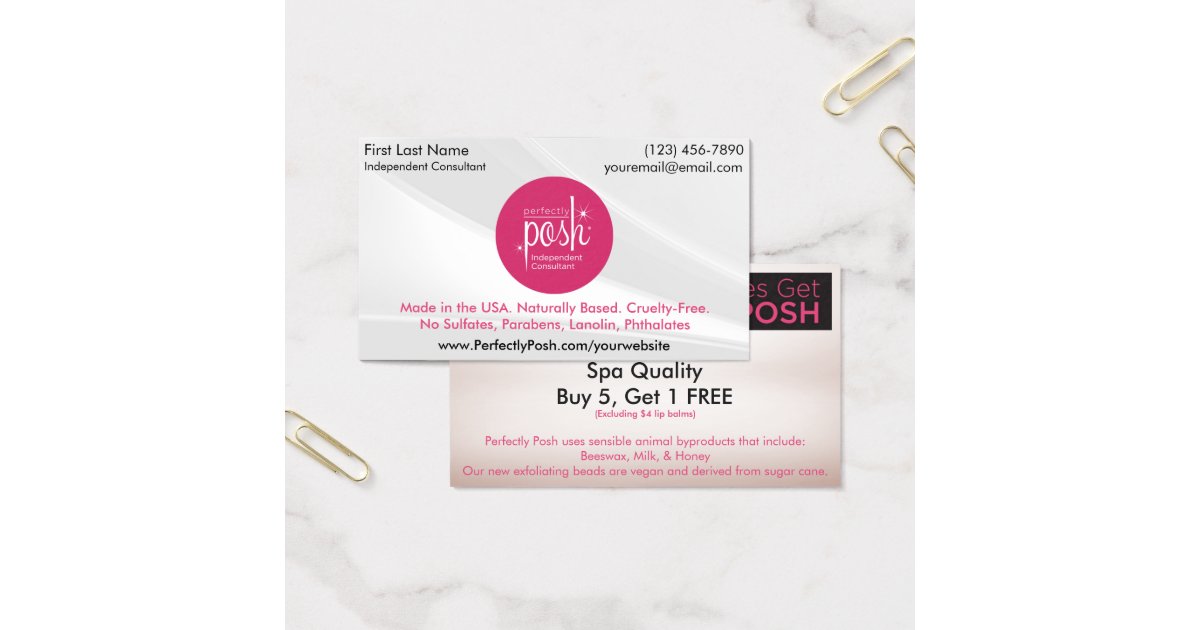 Perfectly Posh Business Cards | Zazzle