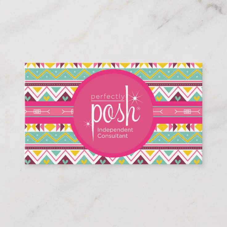 Perfectly Posh Business Cards, Boho Posh Business Card | Zazzle