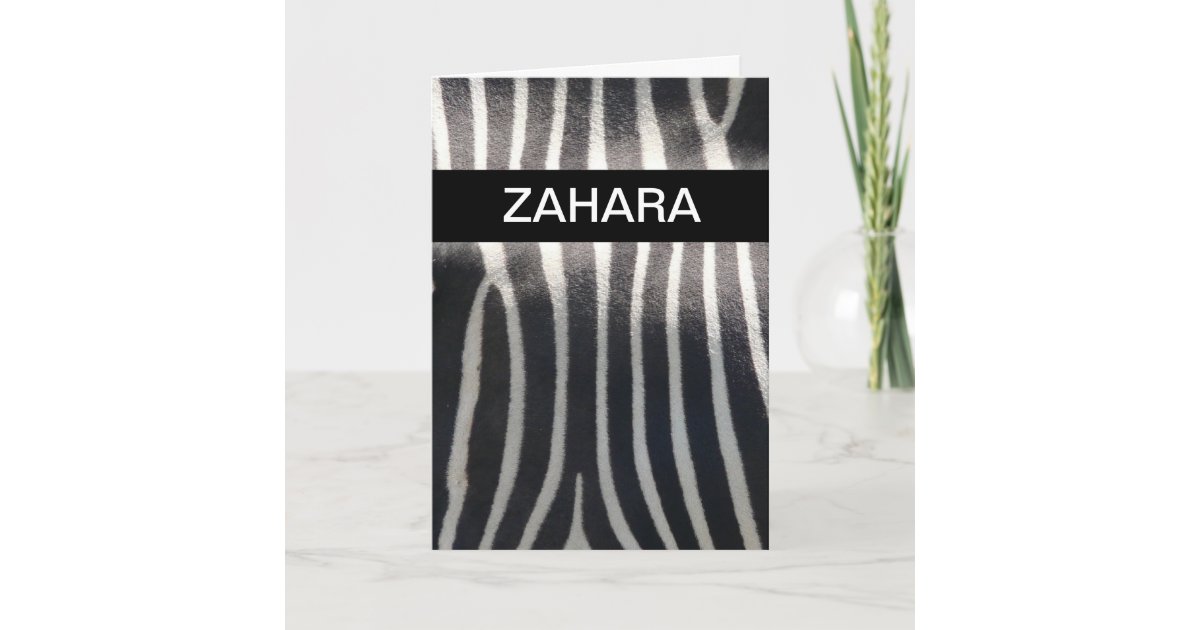 Perfectly Zebra Print Personalized Name Card | Zazzle