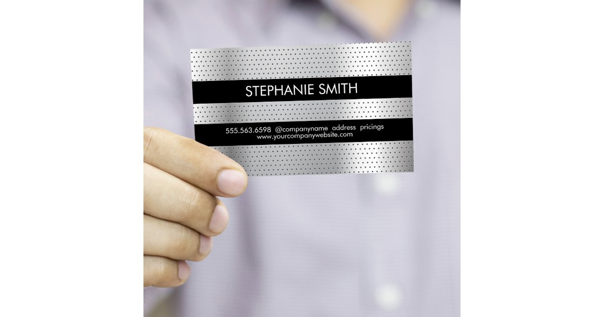 Perforated Metal Pattern Business Card | Zazzle