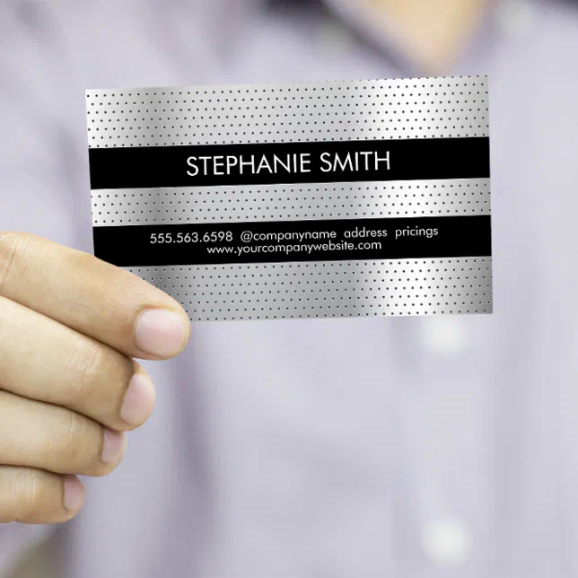 Perforated Metal Pattern Business Card | Zazzle