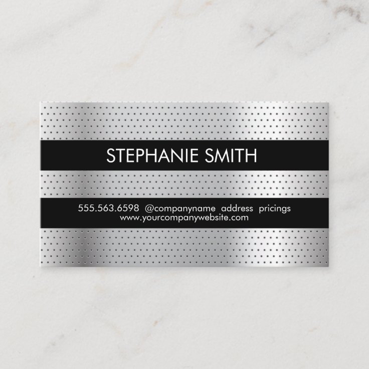 Perforated Metal Pattern Business Card | Zazzle