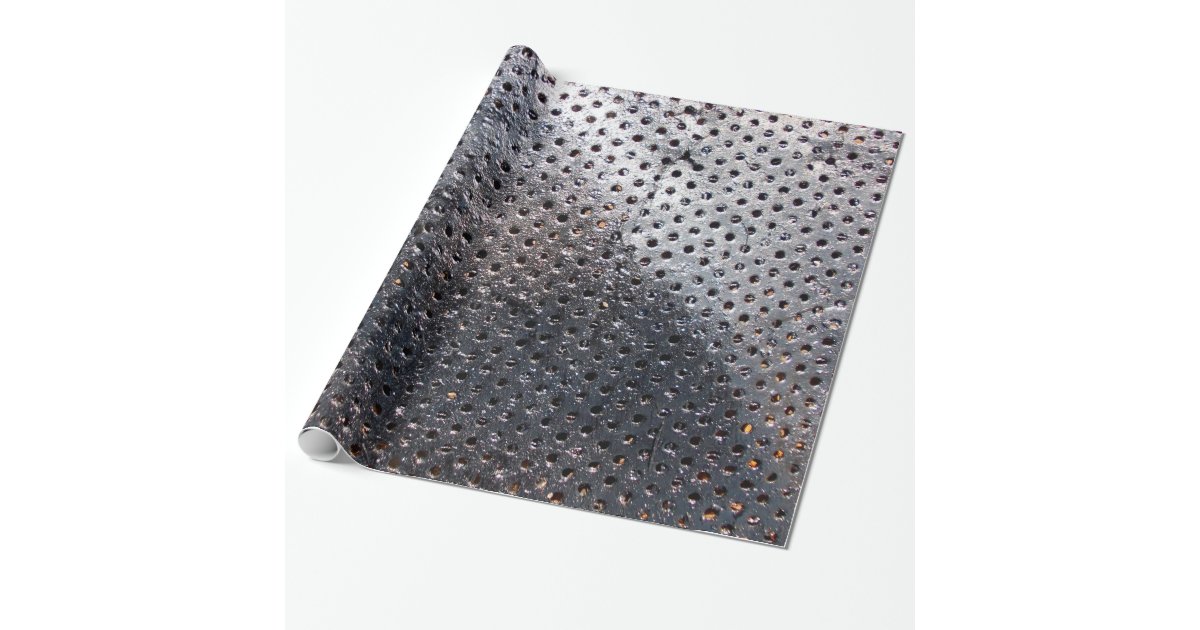 Perforated Metal sheet Wrapping Paper | Zazzle