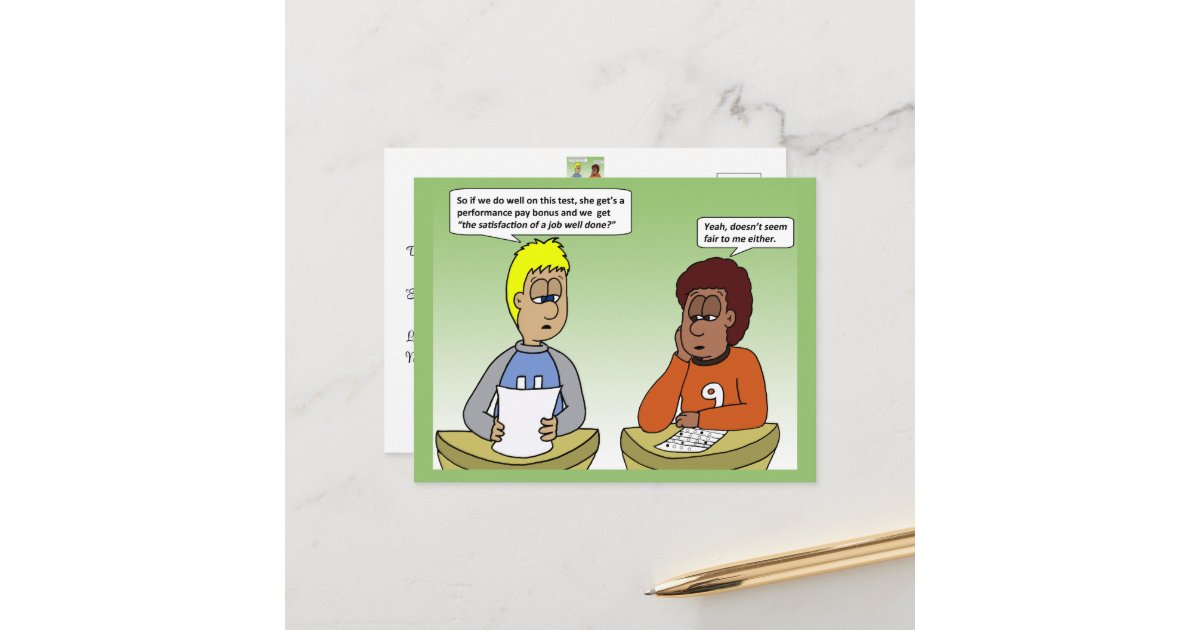 Performance Pay Postcard | Zazzle