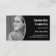 Performers Headshot Curved Black Business Card | Zazzle