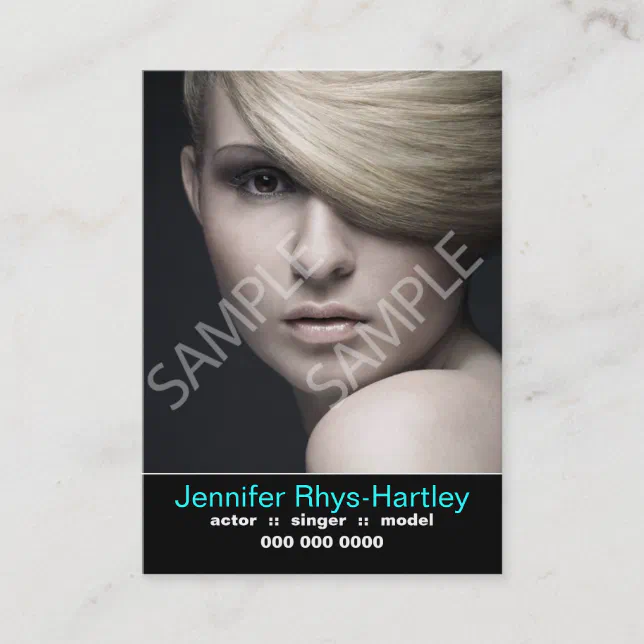 Performers Resume and Headshot Business Card | Zazzle