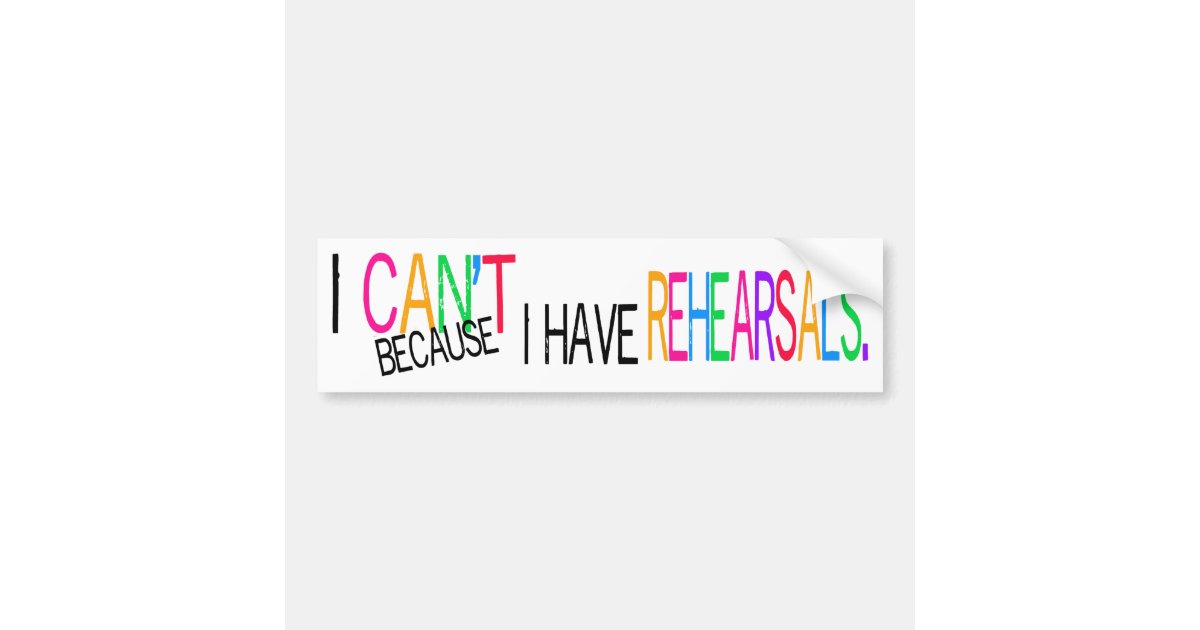 Performing Arts Bumper Sticker | Zazzle