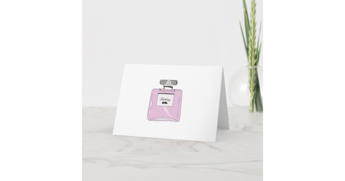 Perfume birthday card | Zazzle