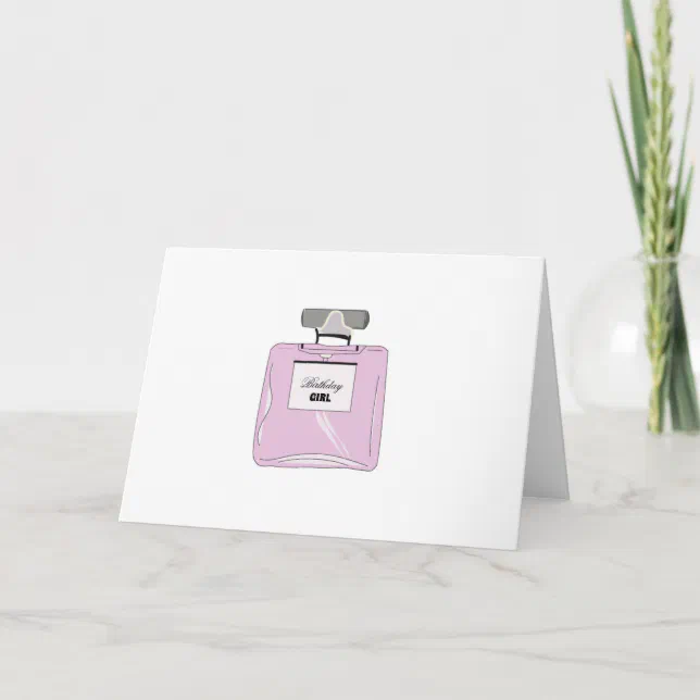 Perfume birthday card | Zazzle