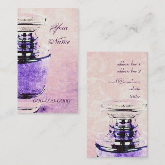 perfume bottle business card template | Zazzle