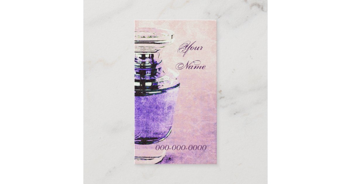 perfume bottle business card template | Zazzle
