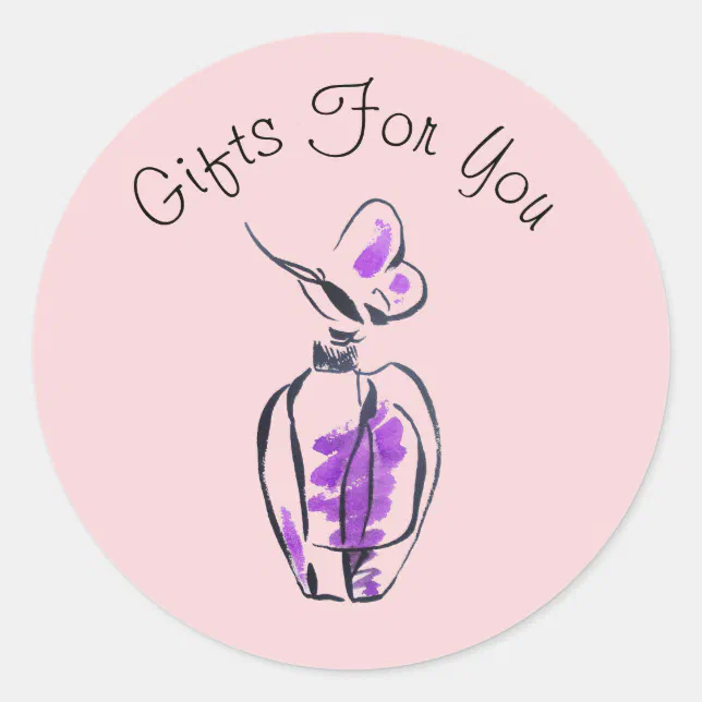 Perfume bottle design Gift business branding Classic Round Sticker | Zazzle