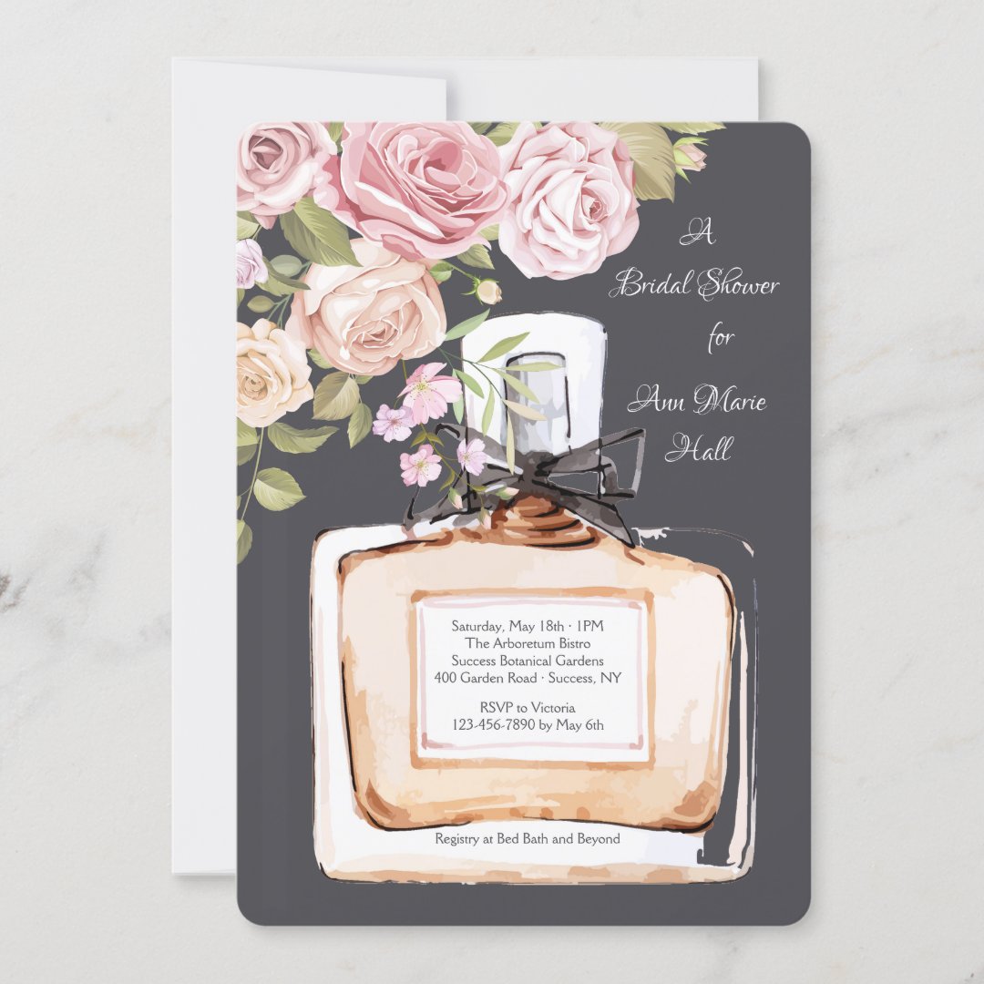 Perfume Bottle Shower Invitation | Zazzle