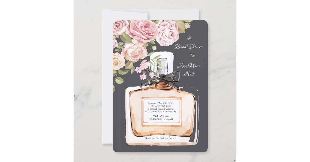 Perfume Bottle Shower Invitation | Zazzle