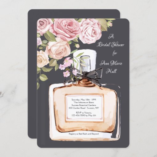 Perfume Bottle Shower Invitation | Zazzle