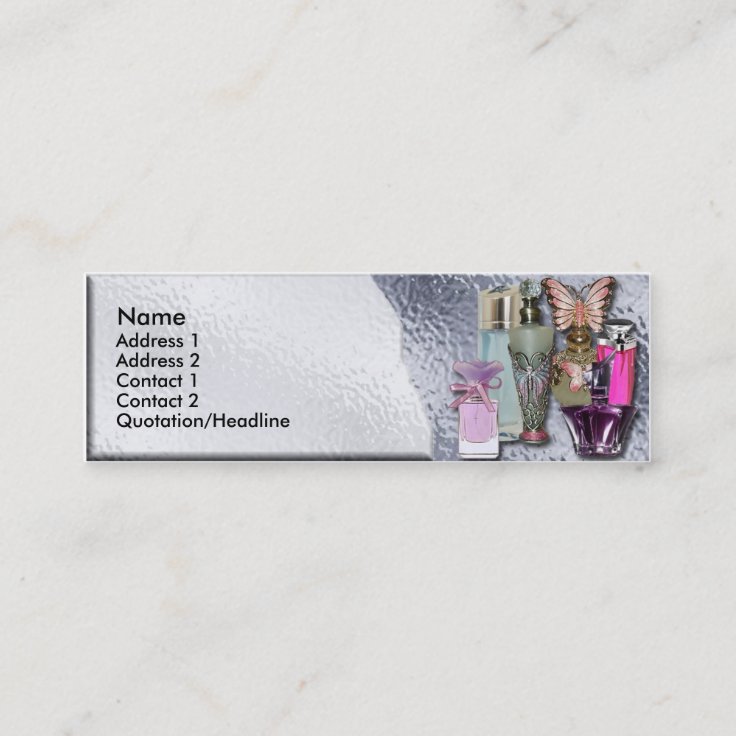 Perfume Cosmetic Store Shop Skinny Business Card | Zazzle