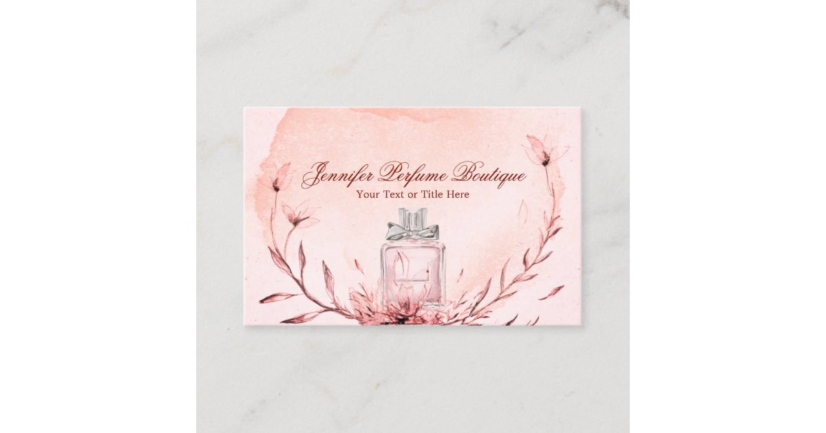 Perfume Fragrance Essential Oil Burgundy Business Card | Zazzle