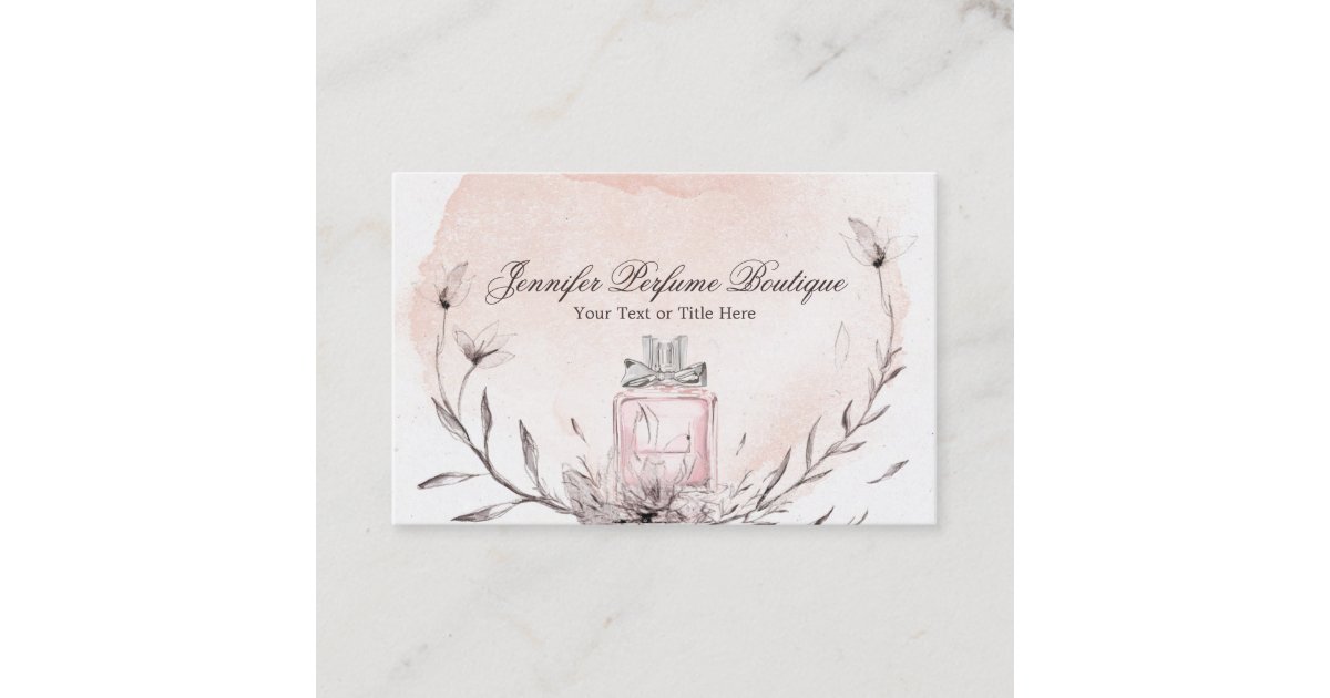 Perfume Fragrance Essential Oils Signature Script Business Card | Zazzle