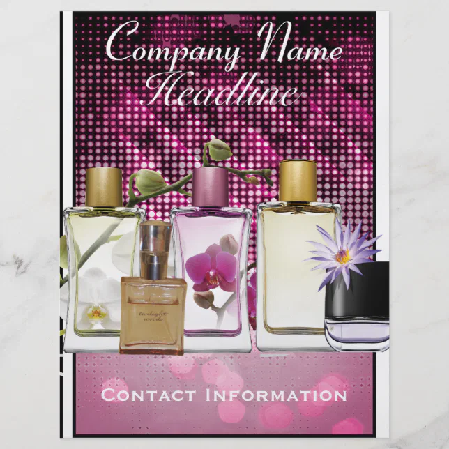 Perfume & Fragrance Marketing Flyer Template | Zazzle