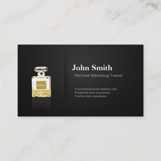 Perfume Marketing Trainer - Professional Black Business Card | Zazzle.com