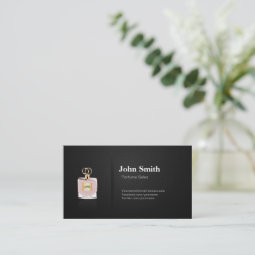 Perfume Sales - Professional Black Business Card | Zazzle
