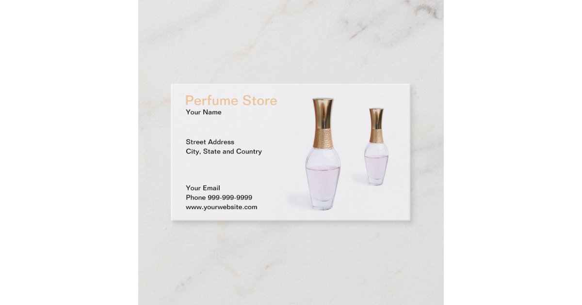 perfume store business card | Zazzle
