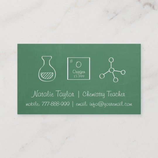 Periodic Chemistry Science Teacher Business Cards | Zazzle.com