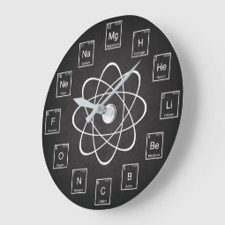 Periodic Table Elements Large Clock | Zazzle