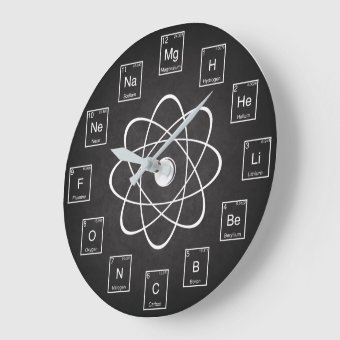 Periodic Table Elements Large Clock | Zazzle