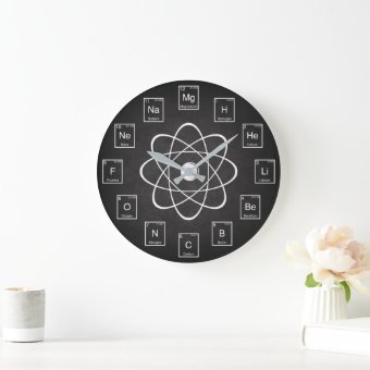 Periodic Table Elements Large Clock | Zazzle