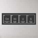 GeNiUS Chemistry Periodic Table Words Elements Poster | Zazzle.com