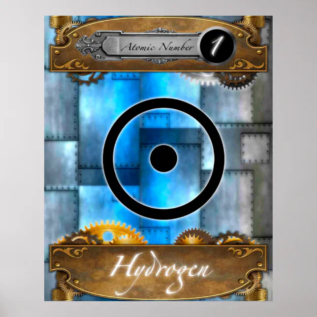 Periodic Table Hydrogen Atomic Number #1 Poster | Zazzle Periodic Table Hydrogen Atomic Number #1 Poster | Zazzle