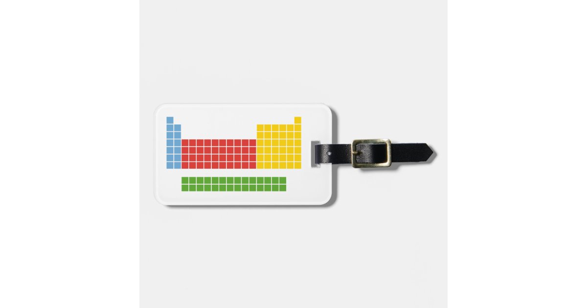 Periodic table luggage tag | Zazzle