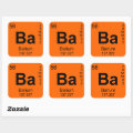 Periodic Table of Elements (Barium) Square Sticker | Zazzle